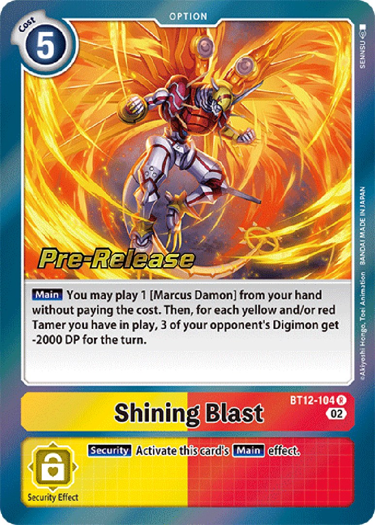 Shining Blast - Across Time Pre-Release Cards - Digimon Card Game