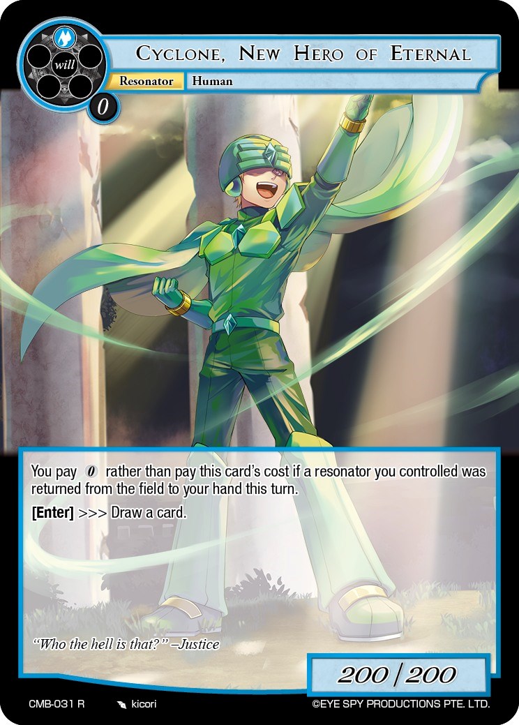 Cyclone, New Hero of Eternal - Crimson Moon's Battleground - Force of Will