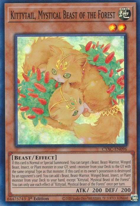 Kittytail, Mystical Beast of the Forest - Cyberstorm Access - YuGiOh