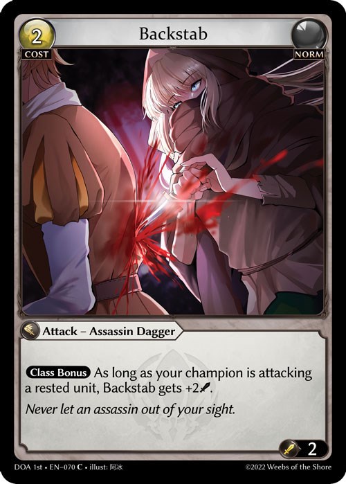 Backstab - Dawn of Ashes 1st Edition - Grand Archive TCG