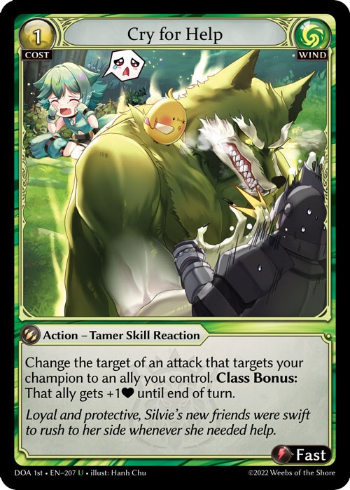 Cry for Help - Dawn of Ashes 1st Edition - Grand Archive TCG