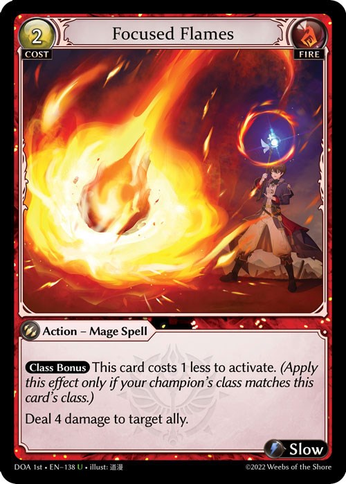 Focused Flames - Dawn of Ashes 1st Edition - Grand Archive TCG