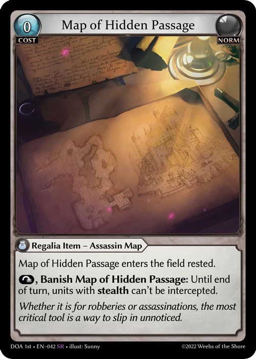 Map of Hidden Passage - Dawn of Ashes 1st Edition - Grand Archive TCG