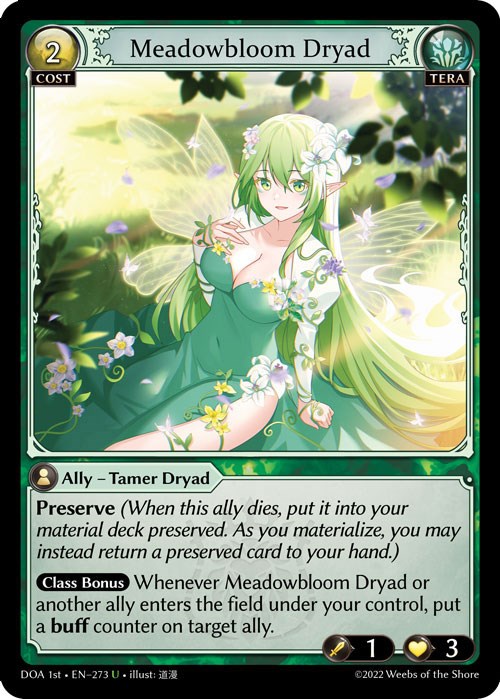 Meadowbloom Dryad - Dawn of Ashes 1st Edition - Grand Archive TCG