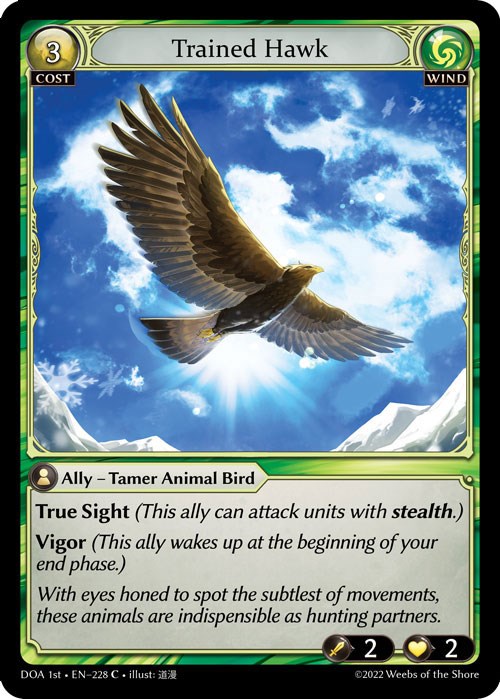 Trained Hawk - Dawn of Ashes 1st Edition - Grand Archive TCG