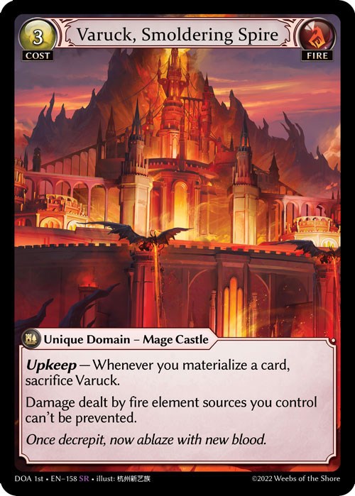 Varuck, Smoldering Spire - Dawn of Ashes 1st Edition - Grand Archive TCG