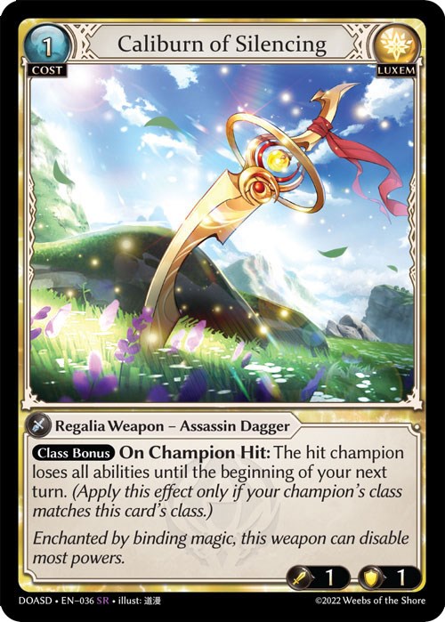 Caliburn of Silencing - Dawn of Ashes Starter Decks - Grand Archive TCG