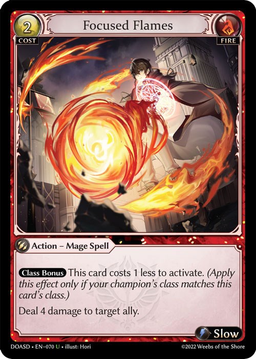 Focused Flames - Dawn of Ashes Starter Decks - Grand Archive TCG