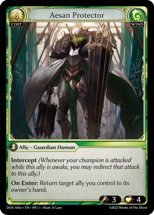 Aesan Protector - Dawn of Ashes Alter Edition - Grand Archive TCG