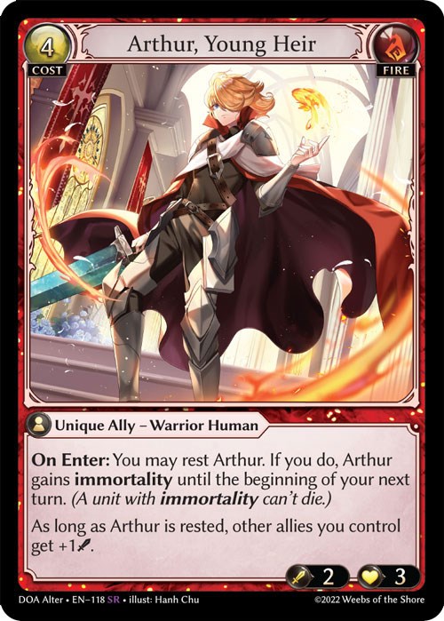 Arthur, Young Heir - Dawn of Ashes Alter Edition - Grand Archive TCG