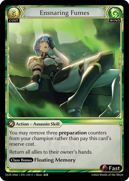 Ensnaring Fumes - Dawn of Ashes Alter Edition - Grand Archive TCG