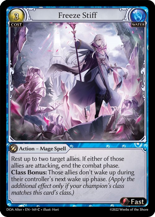 Freeze Stiff - Dawn of Ashes Alter Edition - Grand Archive TCG