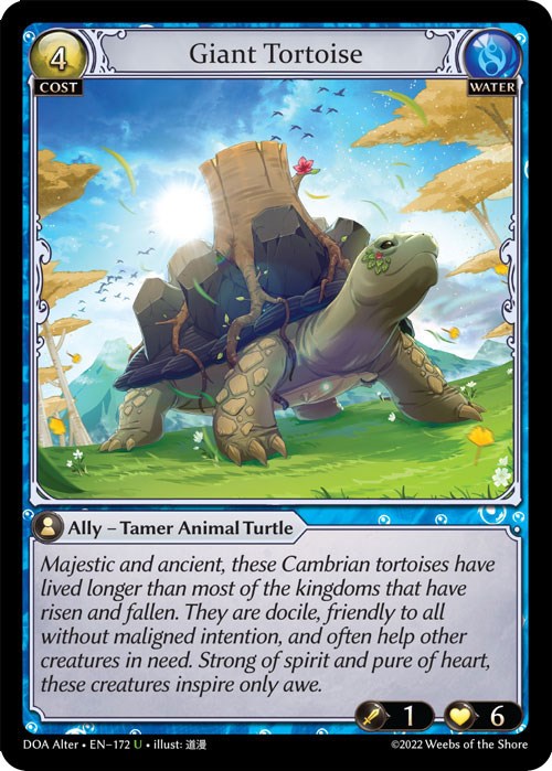 Giant Tortoise - Dawn of Ashes Alter Edition - Grand Archive TCG