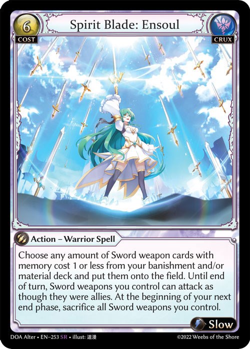 Spirit Blade: Ensoul - Dawn of Ashes Alter Edition - Grand Archive TCG