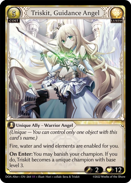 Triskit, Guidance Angel - Dawn of Ashes Alter Edition - Grand Archive TCG