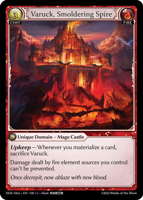 Varuck, Smoldering Spire - Dawn of Ashes Alter Edition - Grand Archive TCG