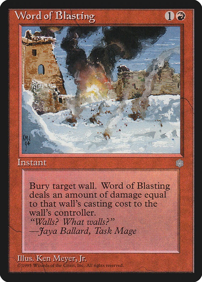 Word of Blasting - Ice Age - Magic: The Gathering