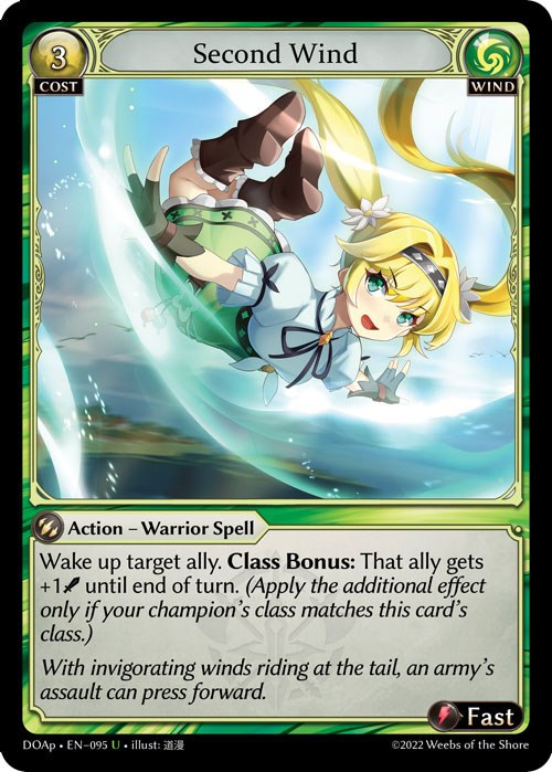 Second Wind - Dawn of Ashes Prelude - Grand Archive TCG