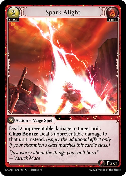 Spark Alight - Dawn of Ashes Prelude - Grand Archive TCG