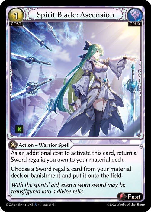 Spirit Blade: Ascension (KS) - Dawn of Ashes Prelude - Grand Archive TCG