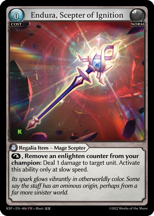 Endura, Scepter of Ignition - Kickstarter Promotional Cards - Grand ...
