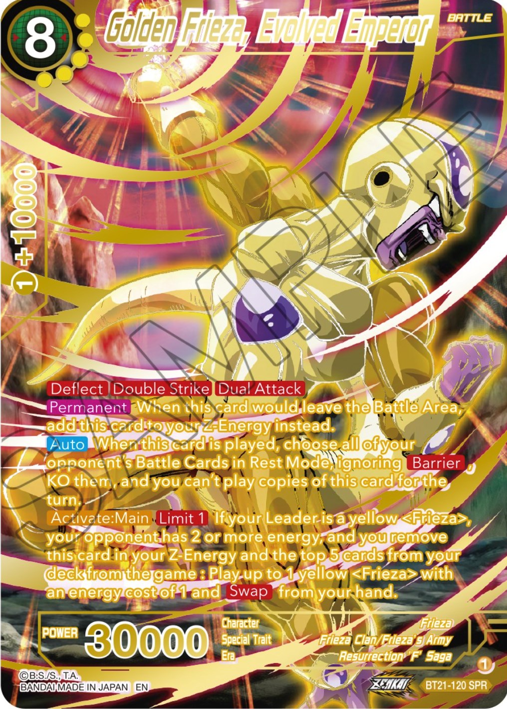 Golden Frieza, Evolved Emperor (SPR) - Wild Resurgence - Dragon Ball ...