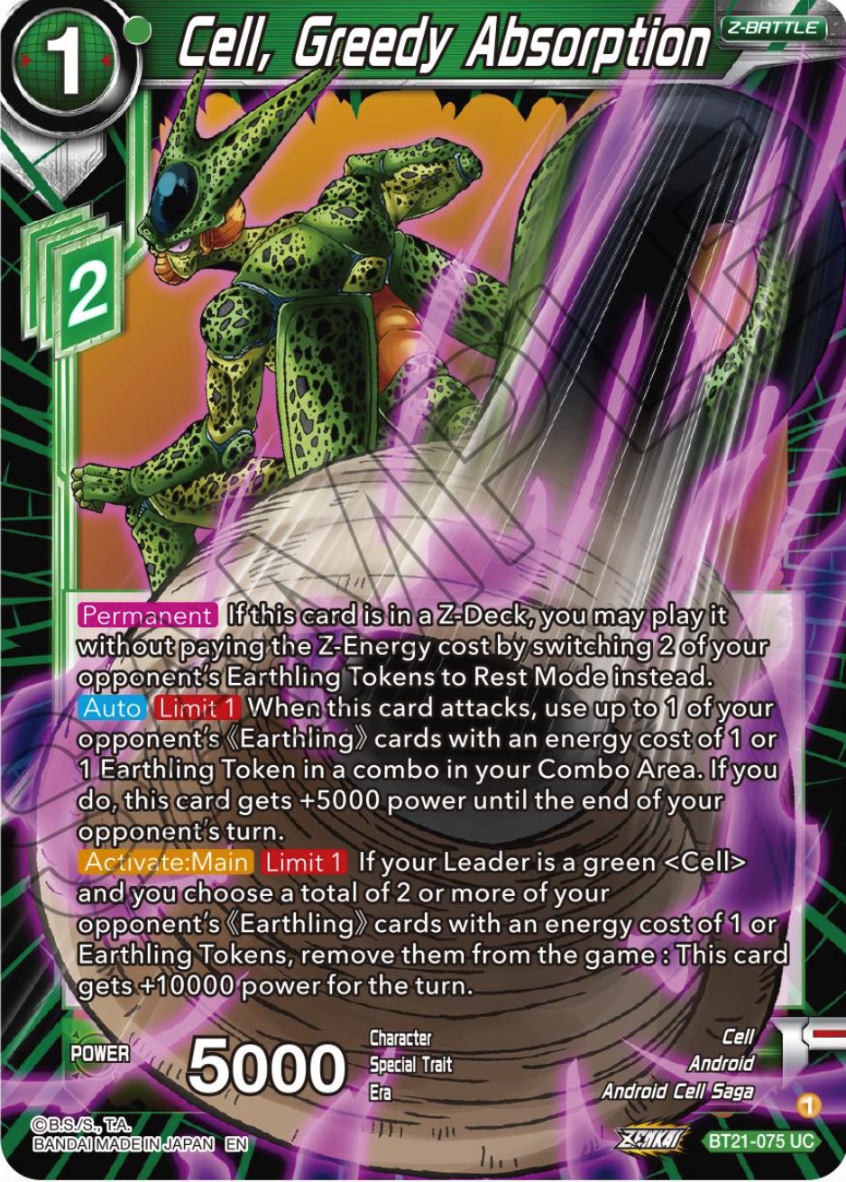 Cell, Greedy Absorption - Wild Resurgence - Dragon Ball Super: Masters Cell, Greedy Absorption - Wild Resurgence - Dragon Ball Super: Masters