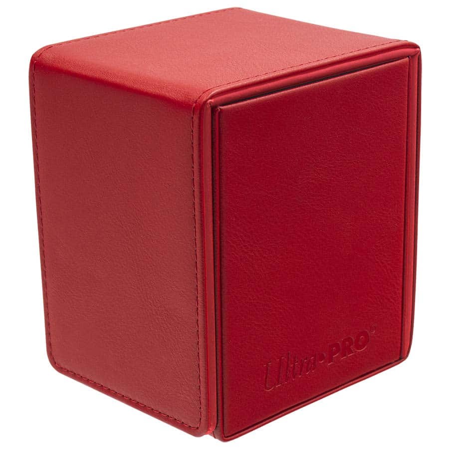 Vivid Alcove Flip Deck Box - Red - Ultra Pro Deck Boxes - Deck Boxes
