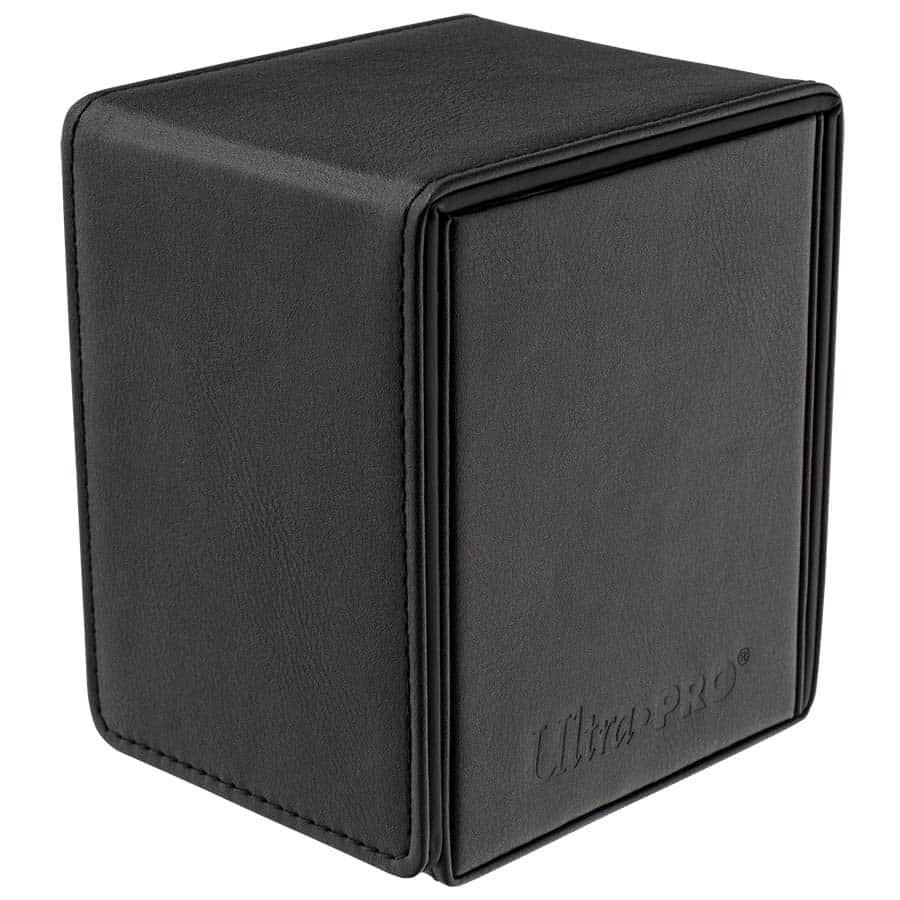 Vivid Alcove Flip Deck Box - Black - Ultra Pro Deck Boxes - Deck Boxes