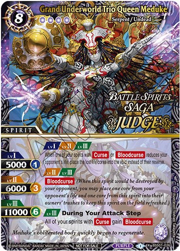 Grand Underworld Trio Queen Meduke (Judge Pack Vol. 1) - Battle Spirits Saga Promo Cards ...