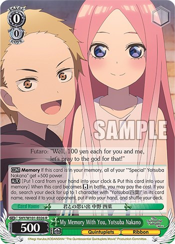 My Memory With You, Yotsuba Nakano - The Quintessential Quintuplets ...