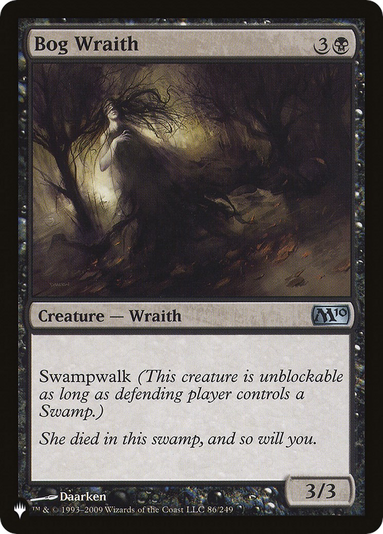 Bog Wraith - The List Reprints - Magic: The Gathering