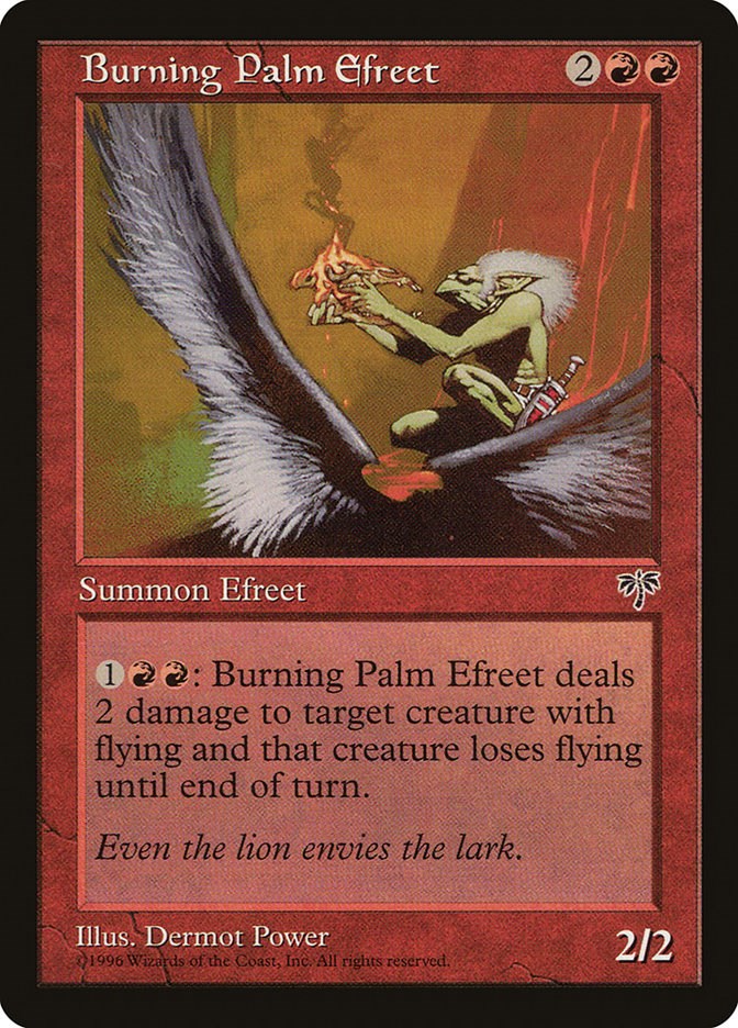 Burning Palm Efreet - Mirage - Magic: The Gathering
