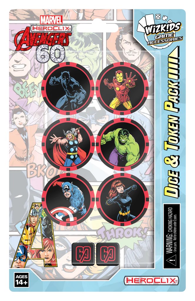 Avengers 60th Anniversary Dice and Token Pack - Avengers 60th ...