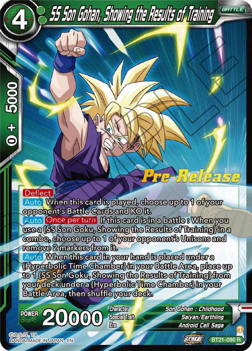 SS Son Gohan, Showing the Results of Training - Wild Resurgence Pre ...
