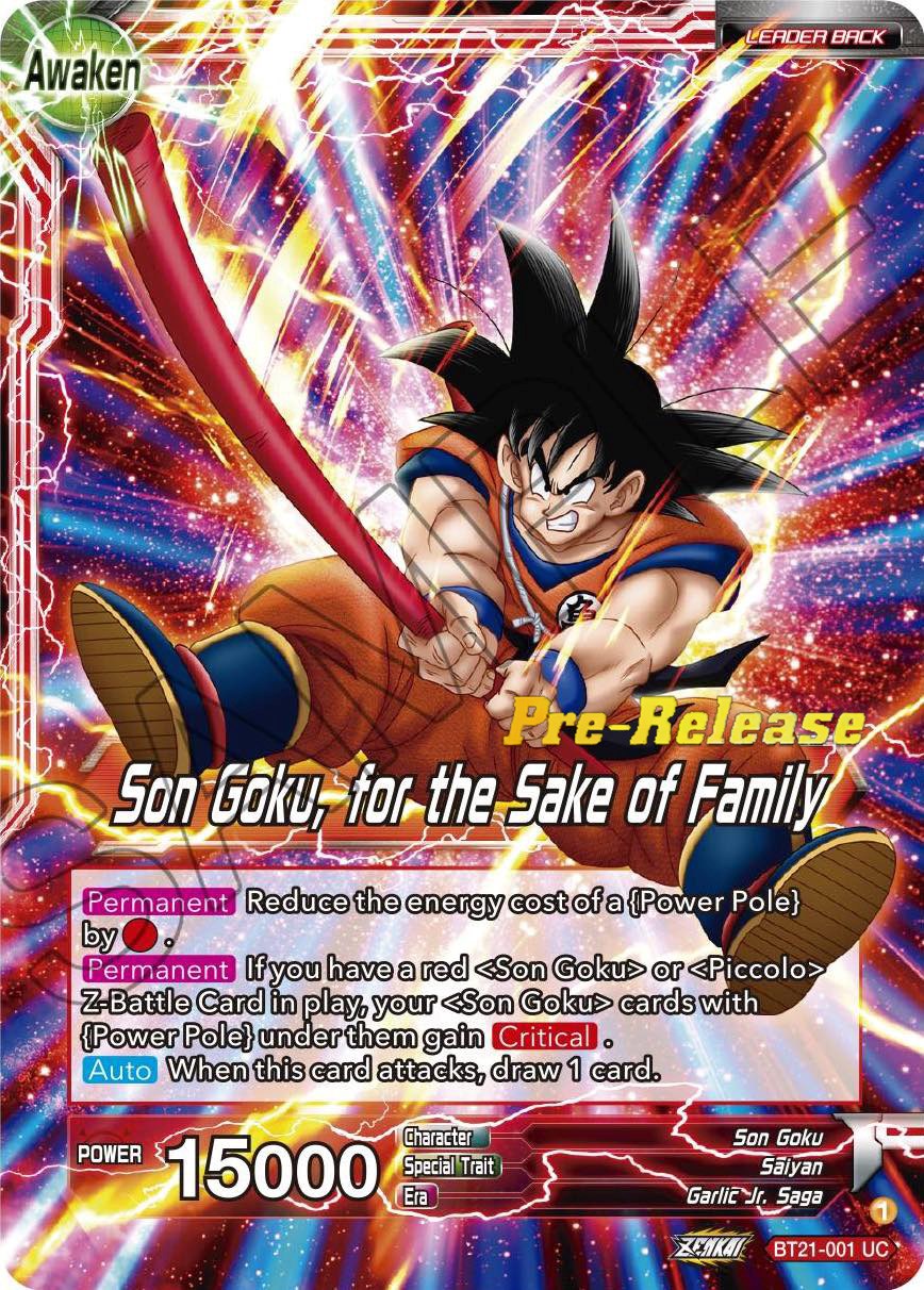 Son Goku // Son Goku, for the Sake of Family - Wild Resurgence Pre-Release Cards - Dragon Ball ...