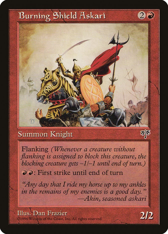Burning Shield Askari - Mirage - Magic: The Gathering