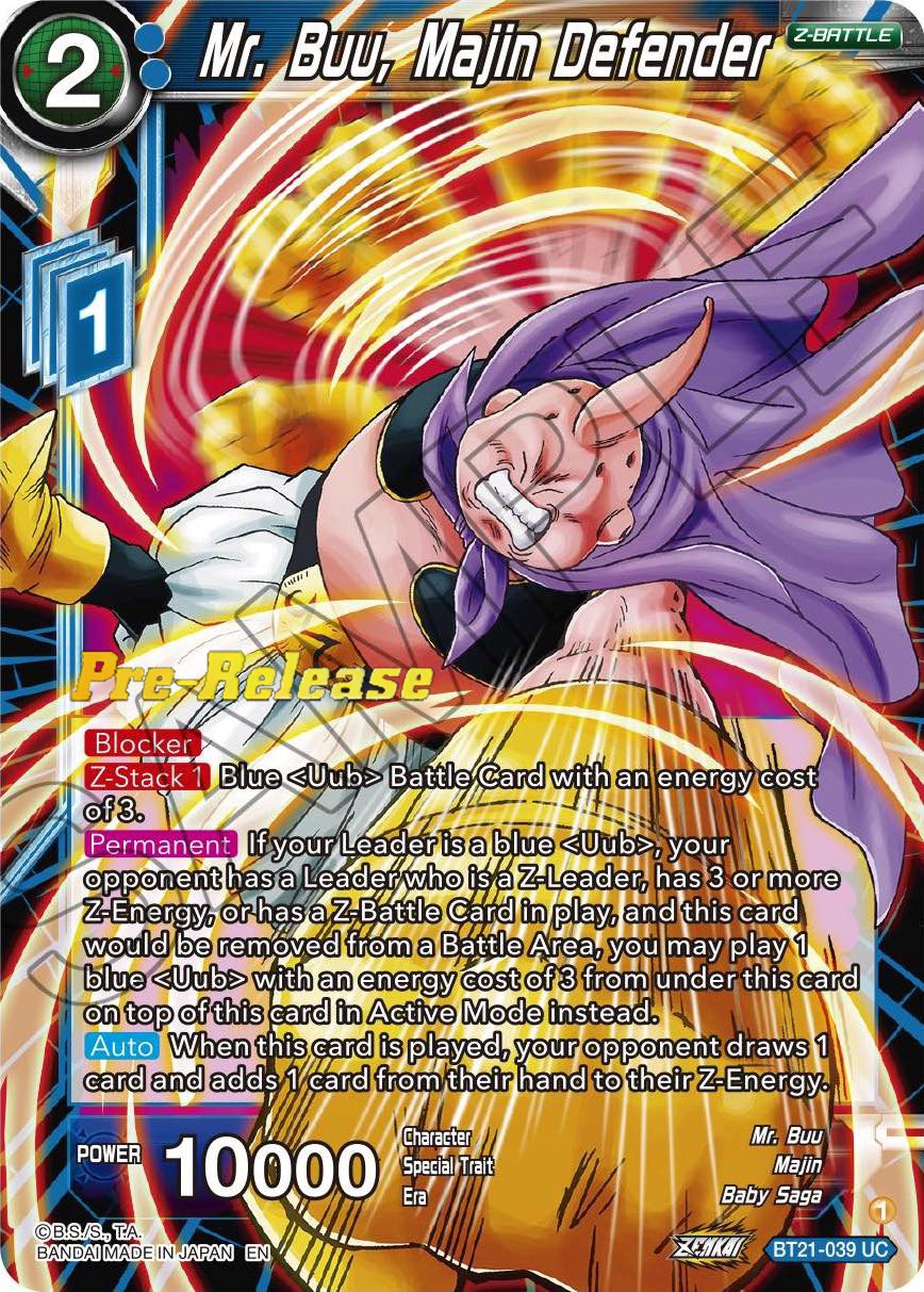 Mr. Buu, Majin Defender - Wild Resurgence Pre-Release Cards - Dragon ...