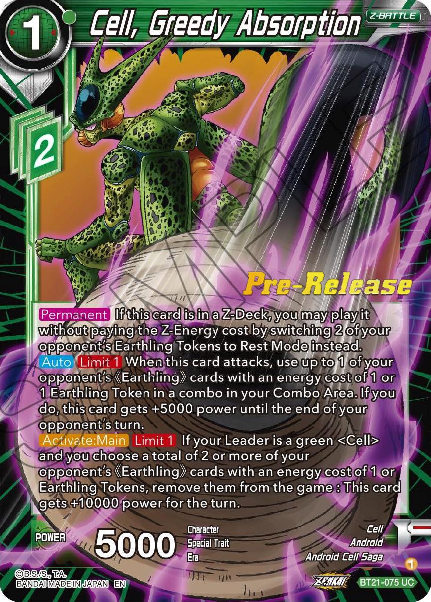 Cell, Greedy Absorption - Wild Resurgence Pre-Release Cards - Dragon ...