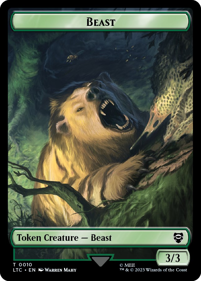 Beast // Treefolk Double-Sided Token - Commander: The Lord of the Rings ...