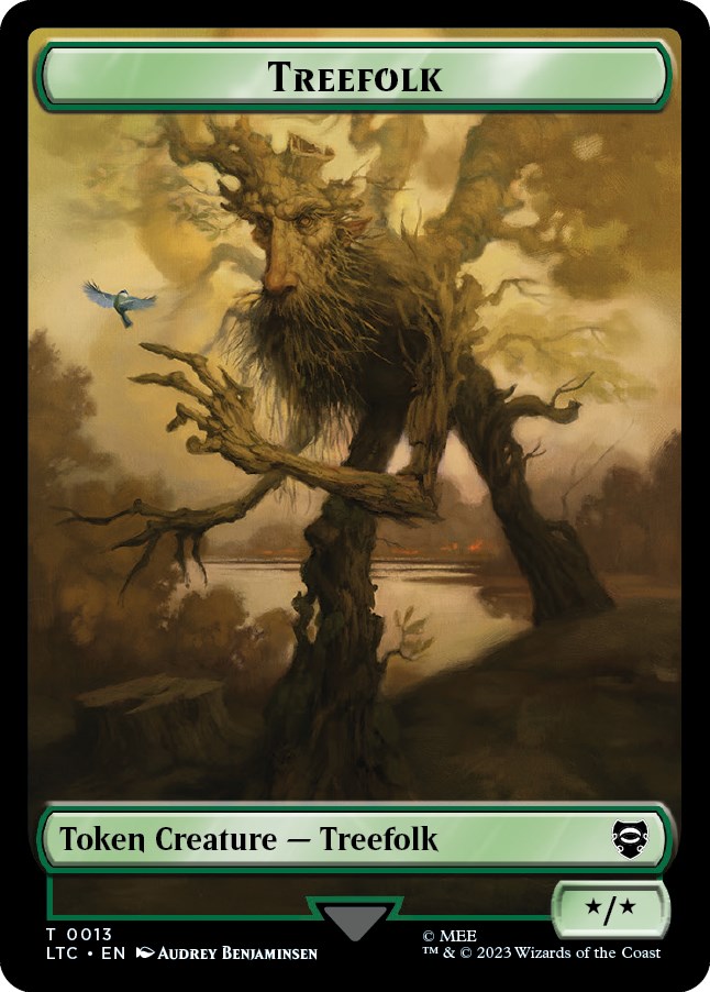 Treefolk // Food (0009) Double-Sided Token - Commander: The Lord of the ...