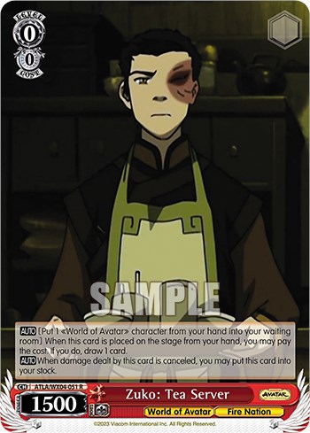 Zuko: Tea Server - Avatar: The Last Airbender - Weiss Schwarz