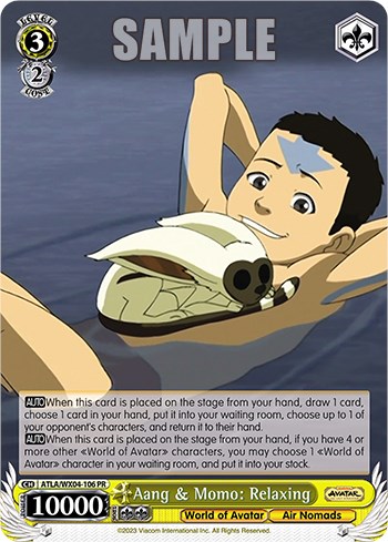Aang & Momo: Relaxing - Avatar: The Last Airbender - Weiss Schwarz