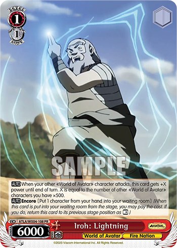 Iroh: Lightning - Avatar: The Last Airbender - Weiss Schwarz
