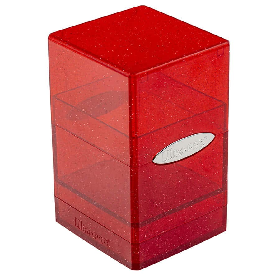 Satin Tower - Glitter Red - Ultra Pro Deck Boxes - Deck Boxes