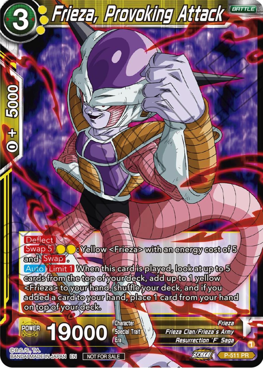 Frieza, Provoking Attack (Zenkai Series Tournament Pack Vol.4 ...