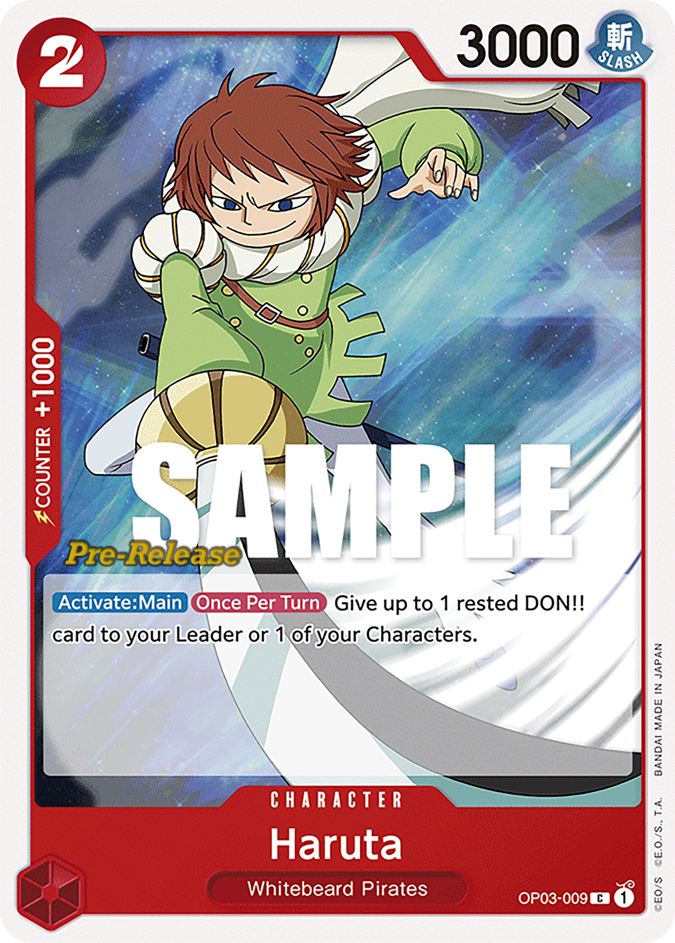 Haruta - Pillars of Strength Pre-Release Cards - One Piece Card Game