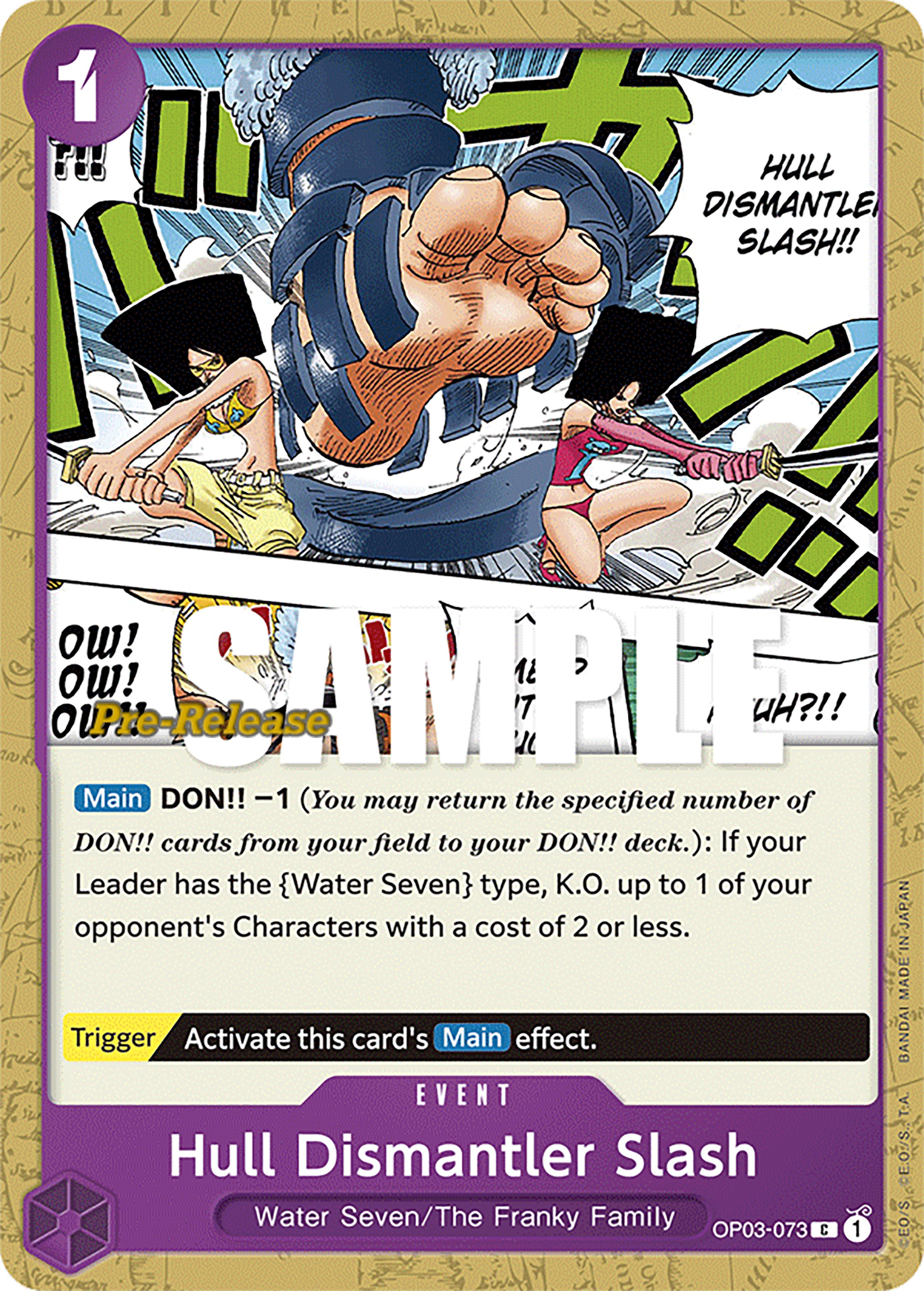 Hull Dismantler Slash - Pillars of Strength Pre-Release Cards - One Piece Card Game