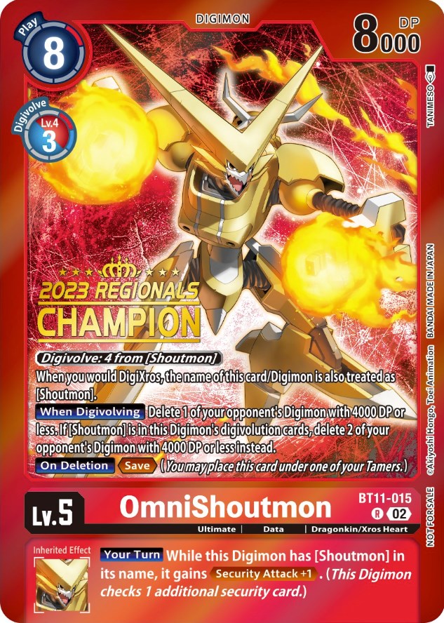 OmniShoutmon (2023 Regionals Champion) - Dimensional Phase - Digimon ...