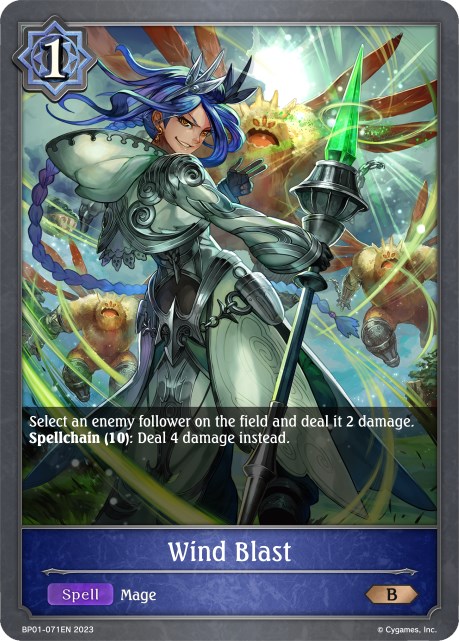 Wind Blast - BP01: Advent of Genesis - Shadowverse: Evolve